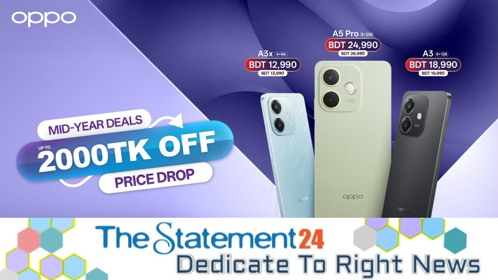 OPPO Announces Mid Year Deals with Up to BDT 2,000 Price Drop ...